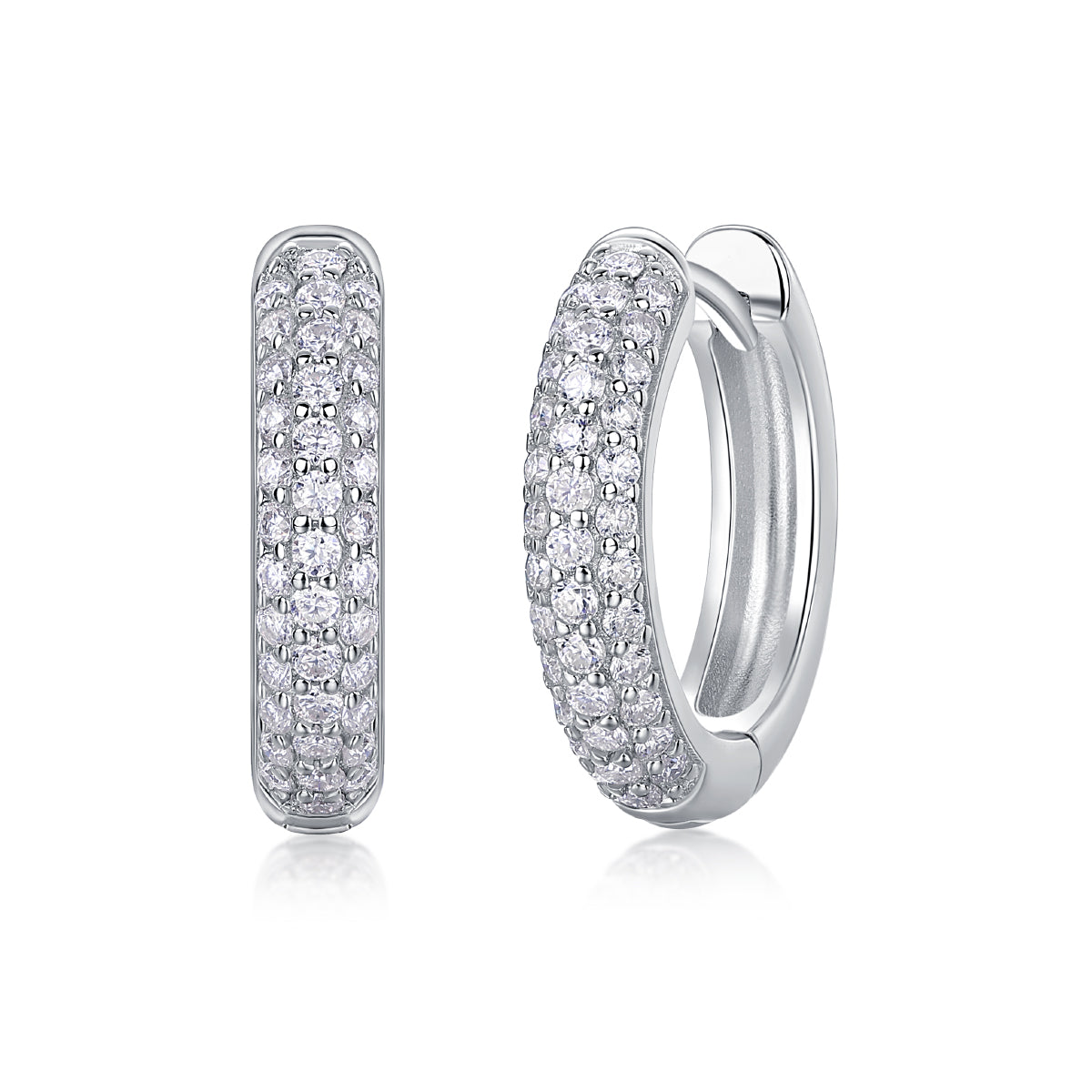 Aros de Argolla Triple Pavé – DEGAL